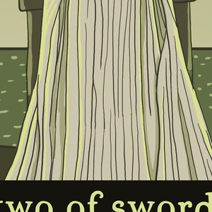 Two of Swords Tarot Card Print - Green Menagerie Deck - Etsy