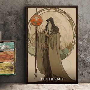 The Hermit Tarot Card Print the Hermit Card Poster, No Frame Perfect ...