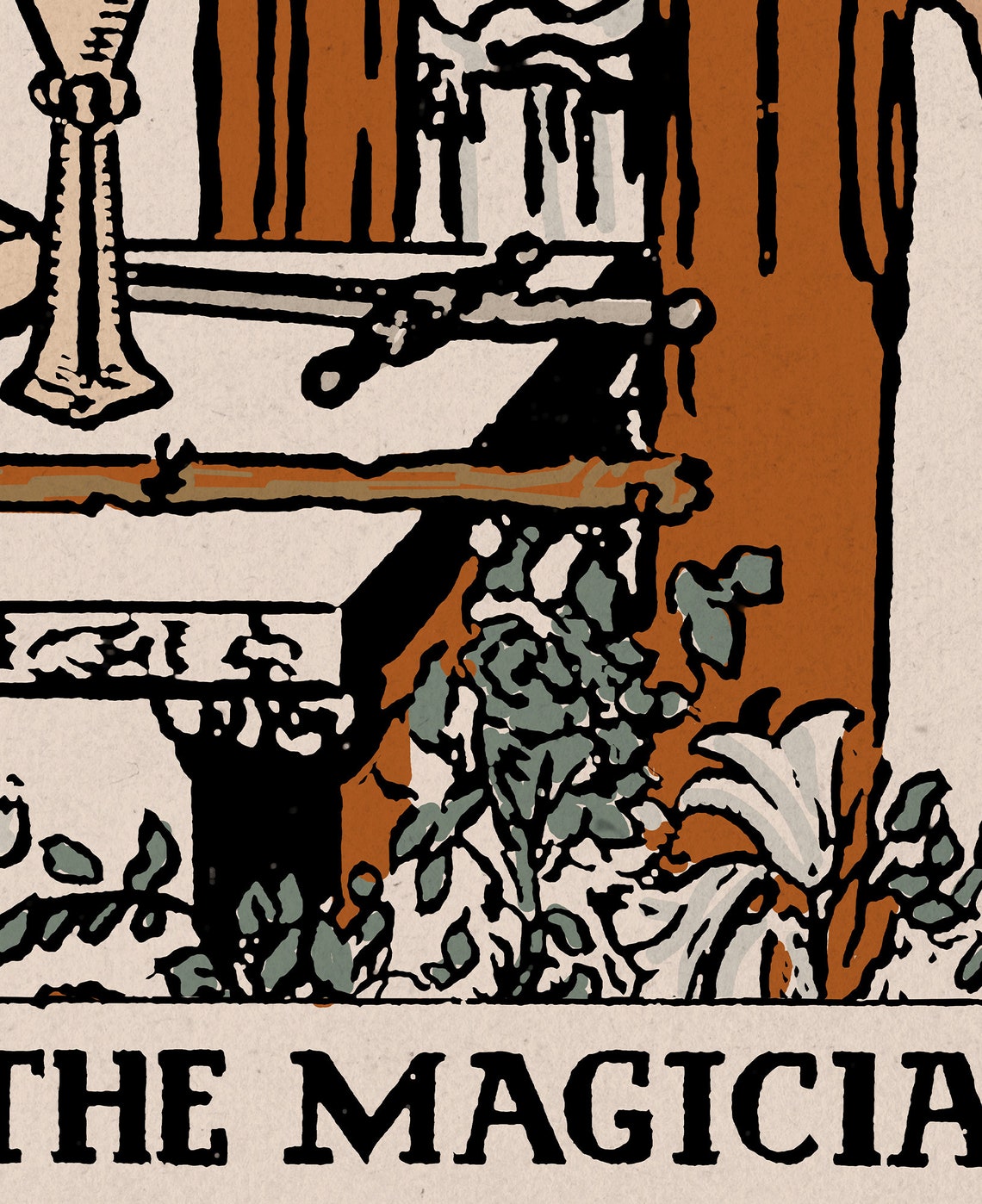 The Magician Tarot Card Print The Magician Card Neutral | Etsy