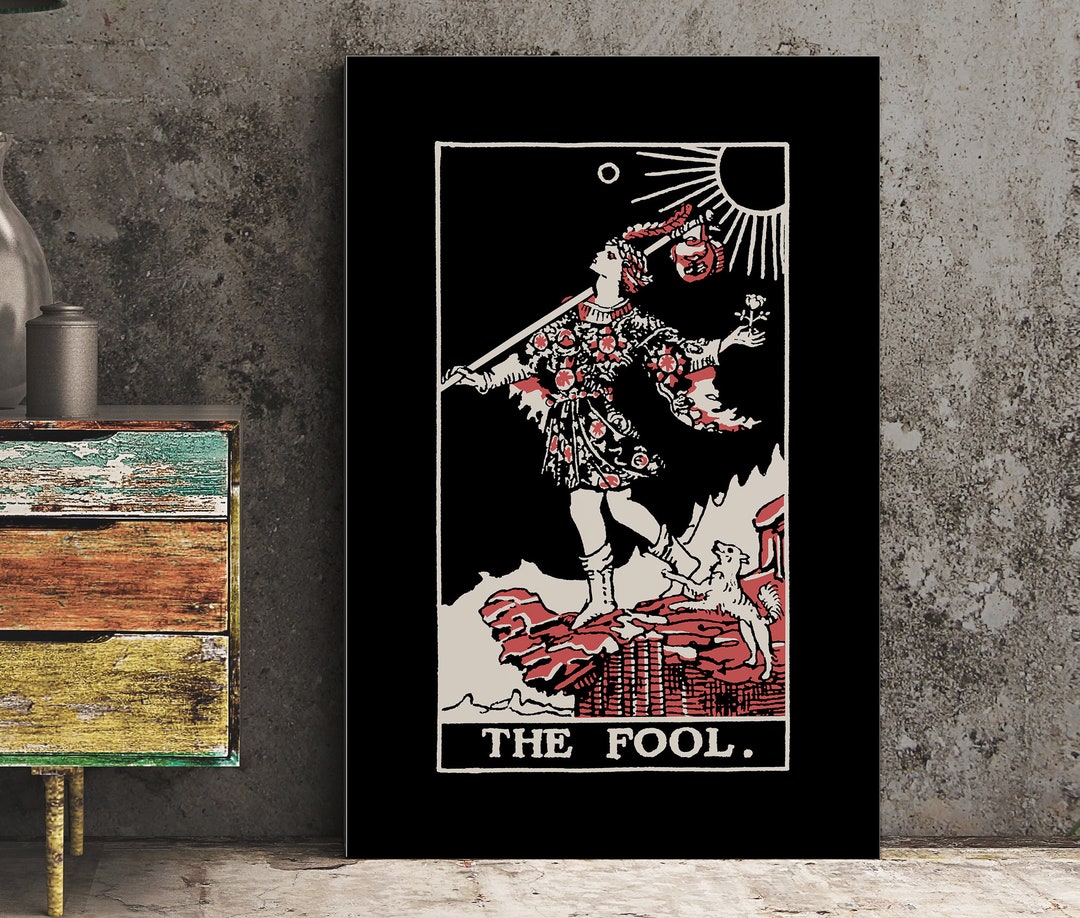 The Fool - Tarot Card Three Color Print - the Fool Card 3 Color Poster ...