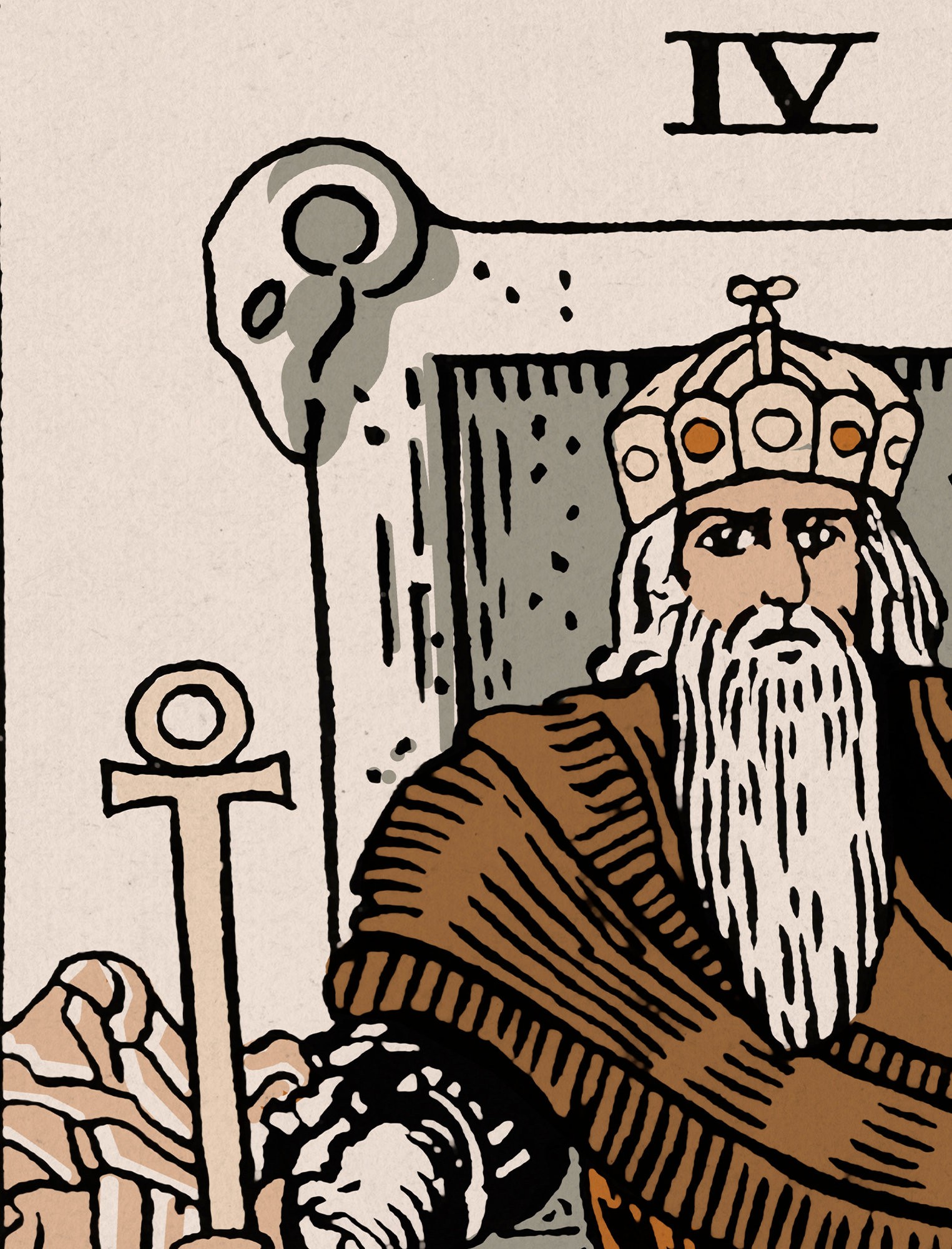 The Emperor Tarot Card Print the Emperor Card Neutral Vibe - Etsy