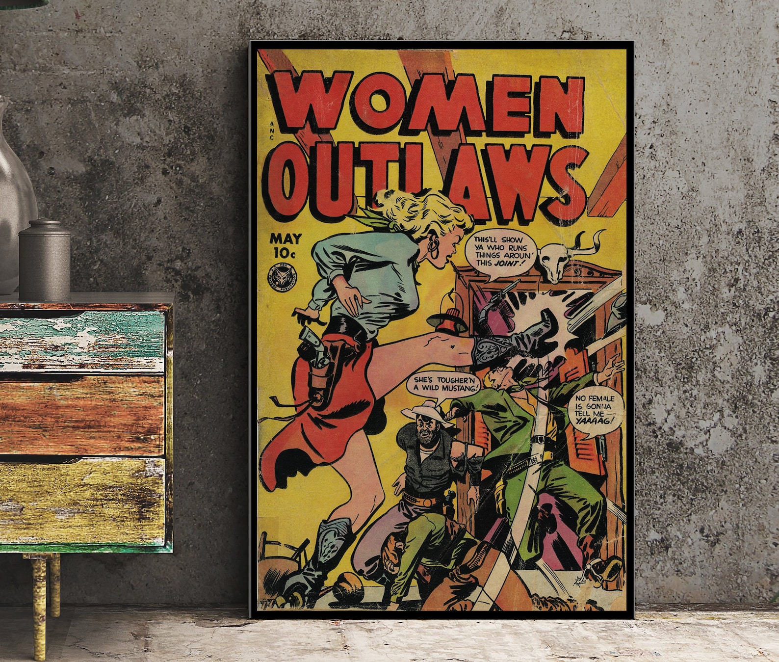 Women Outlaws Comic Book Cover No 2 Poster Vintage Comic Book | Etsy