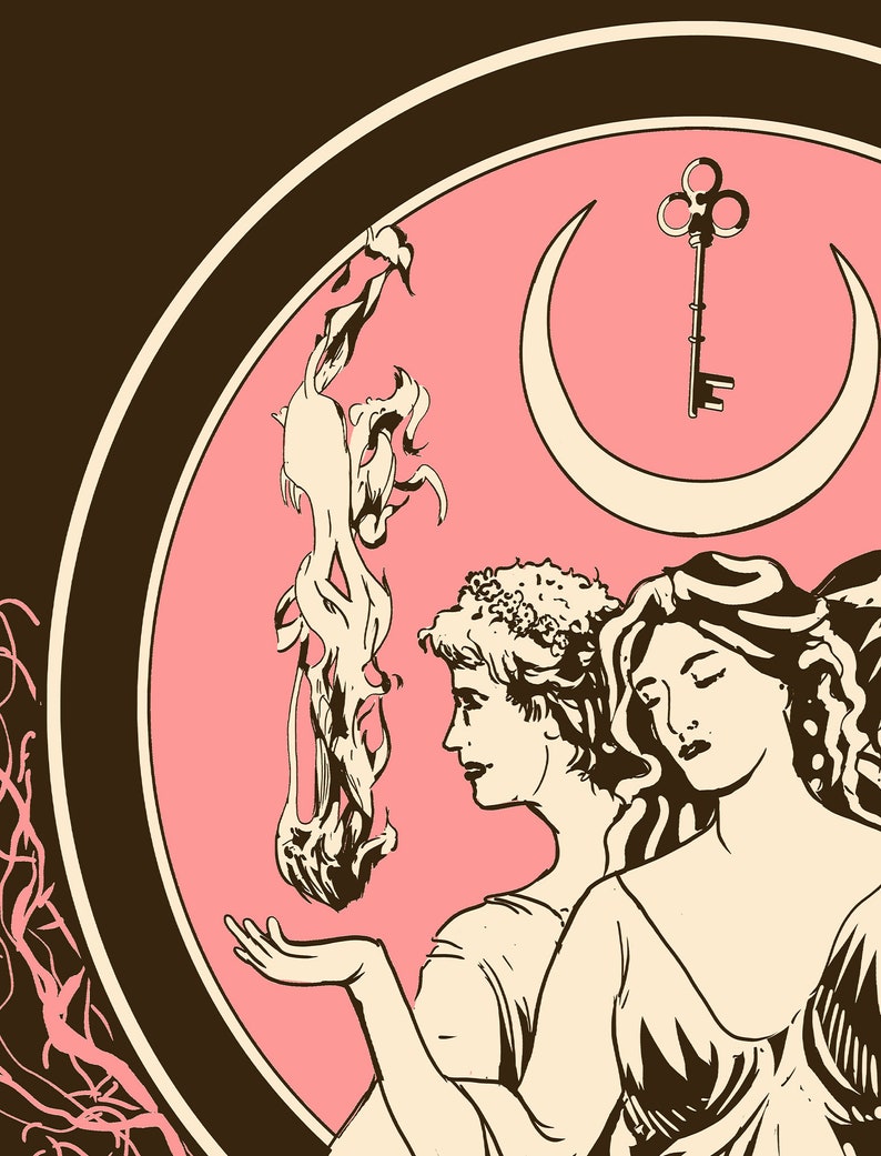 Moon Goddess Hecate Poster Wiccan Poster Violet Hecate - Etsy