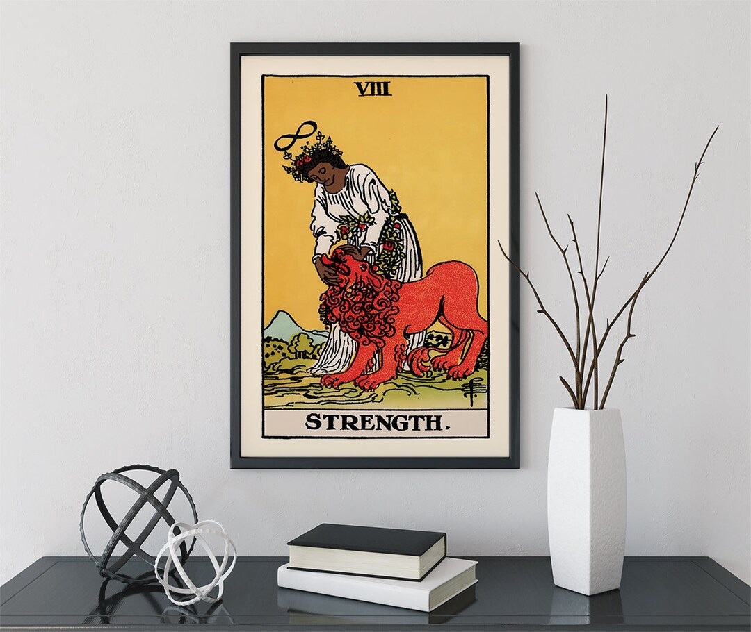 Strength Tarot Card Print - Black Woman Art Poster - Etsy