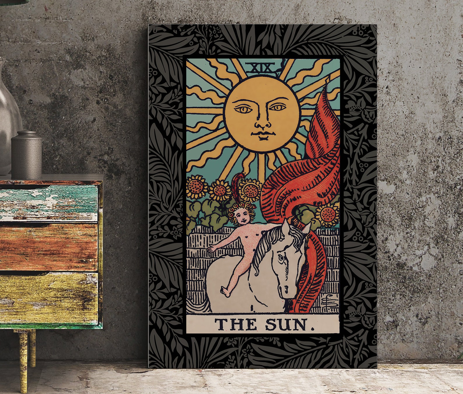 The Sun Tarot Card Print the Sun Card Poster No Frame - Etsy