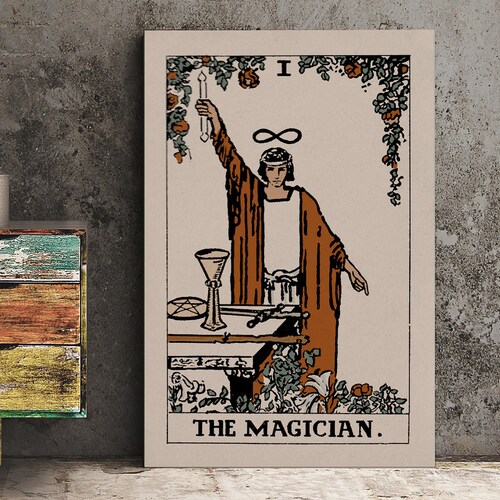 The Magician Tarot Card Print the Magician Card Neutral | Etsy