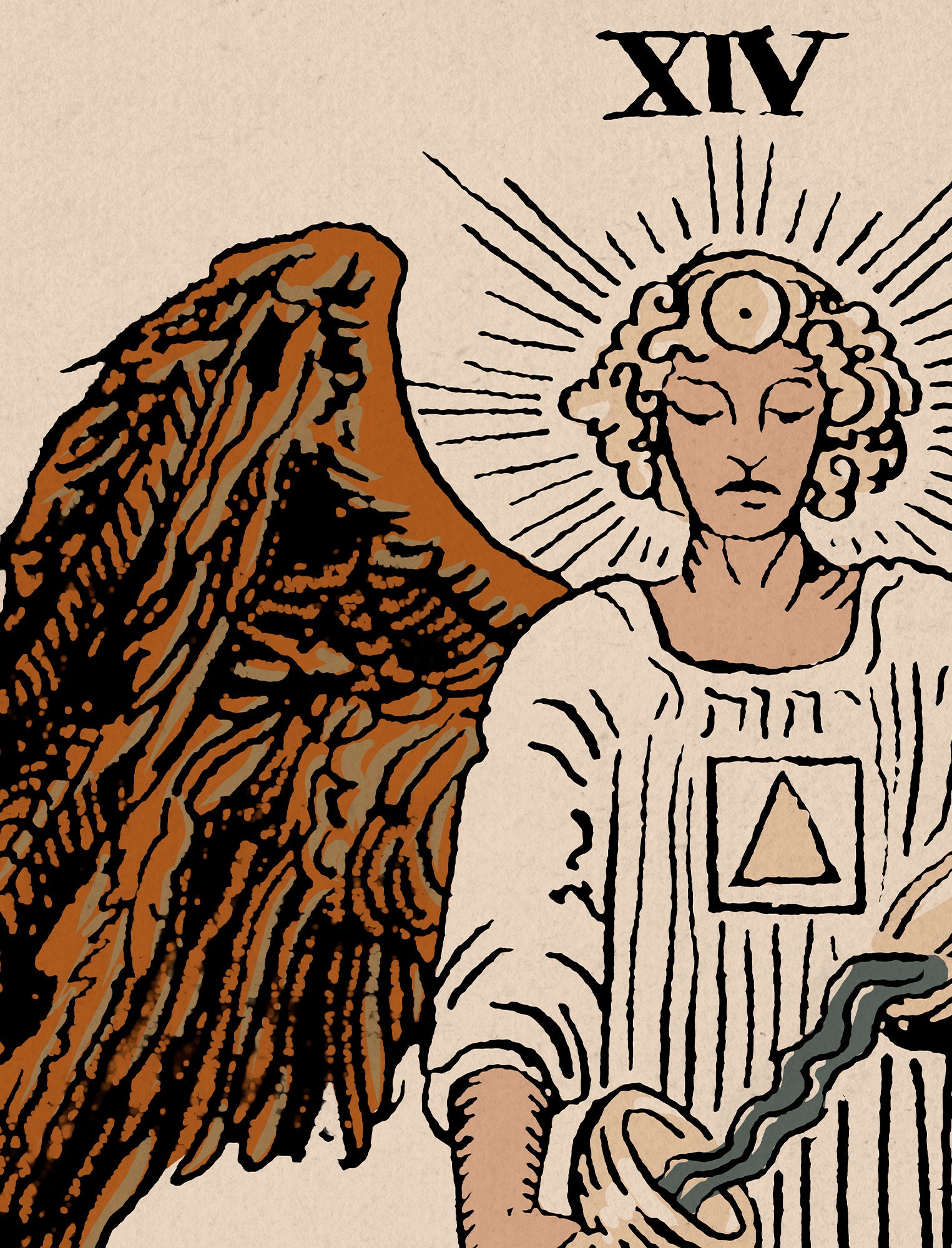 Temperance Tarot Card Print the Temperance Card Neutral - Etsy