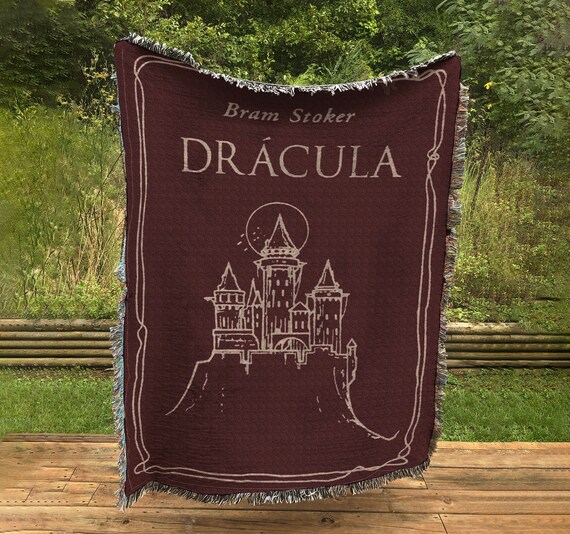 Dracula Original Book Cover Bram Stoker Woven Throw Blanket | Etsy