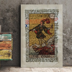 The Fool - Tarot Card Print - the Fool Poster, Tarot Card Print, Tarot ...