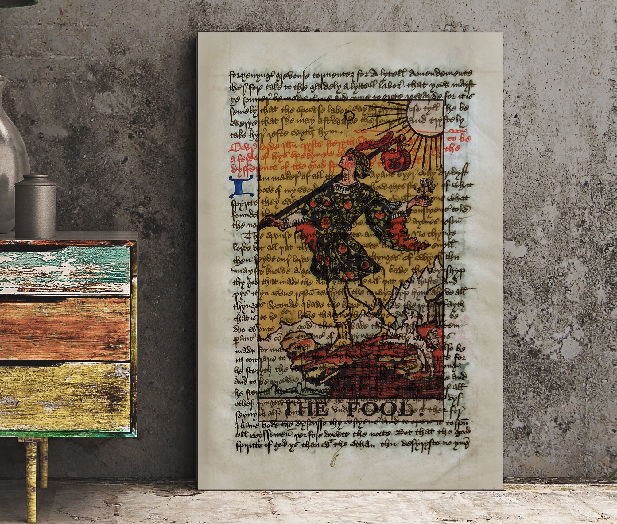 The Fool Tarot Card Print The Fool Poster Tarot Card | Etsy