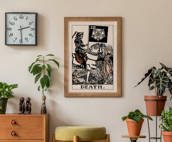 Death Tarot Card Print The Death Card Neutral Vibe Poster | Etsy