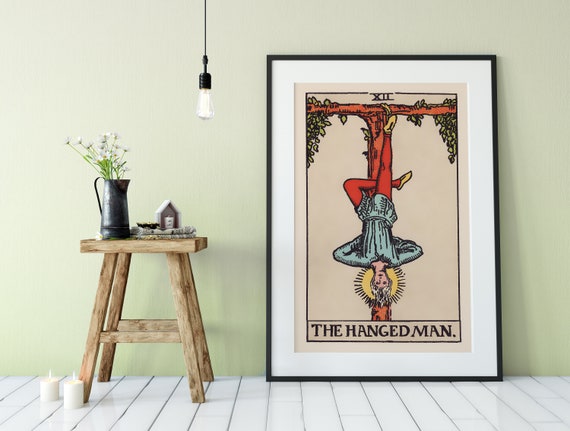 The Hanged Man Tarot Card Print the Hanged Man Card | Etsy