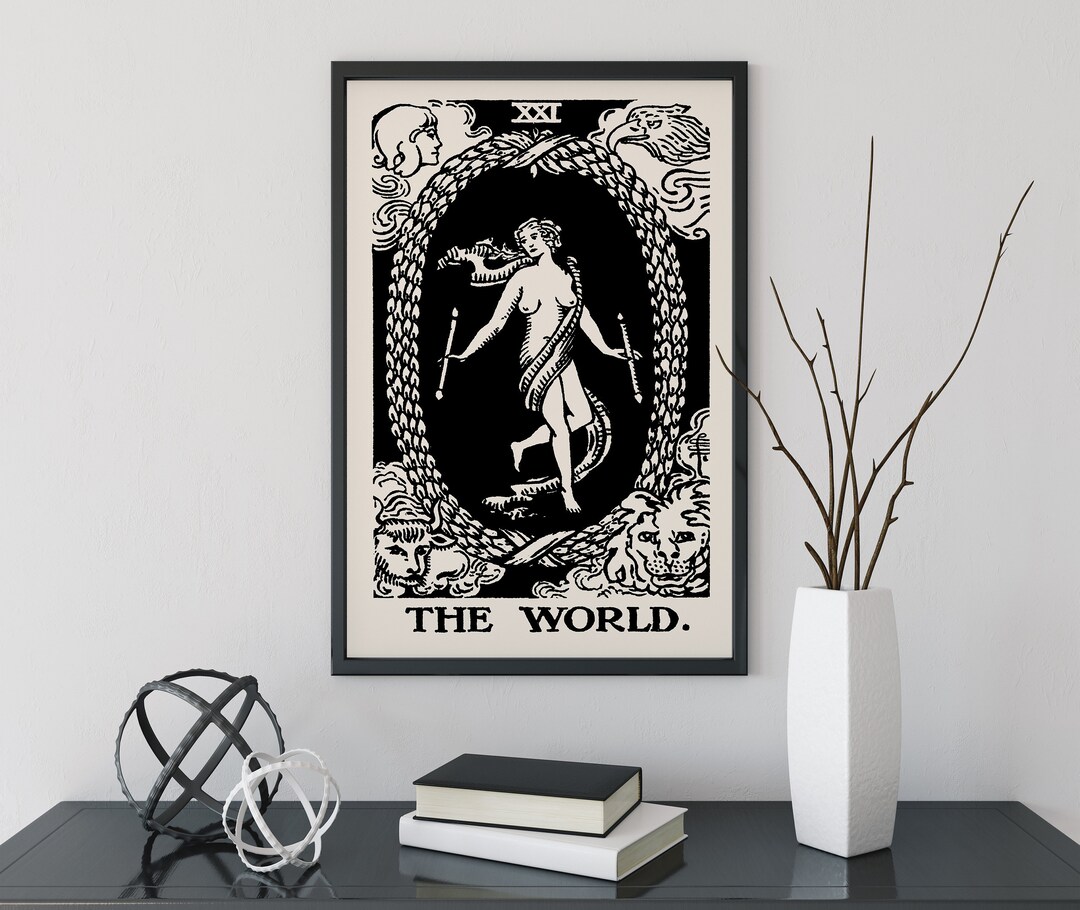 The World - Tarot Card Print - the World Card Poster, No Frame - Etsy