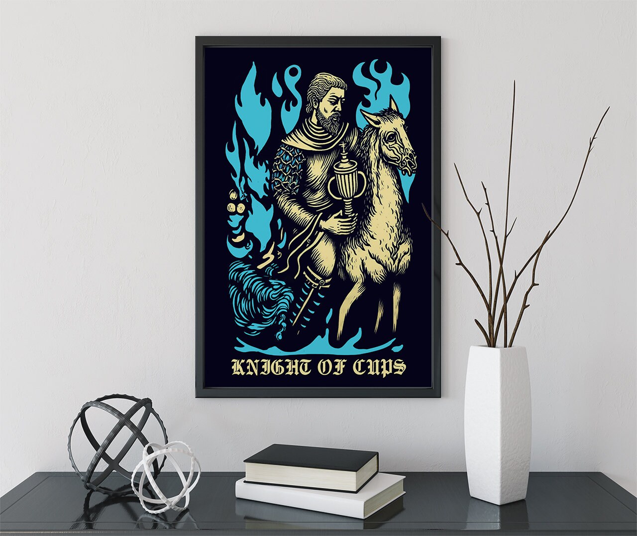 Knight of Cups Tarot Card Art Print – Major Arcana Poster - Etsy