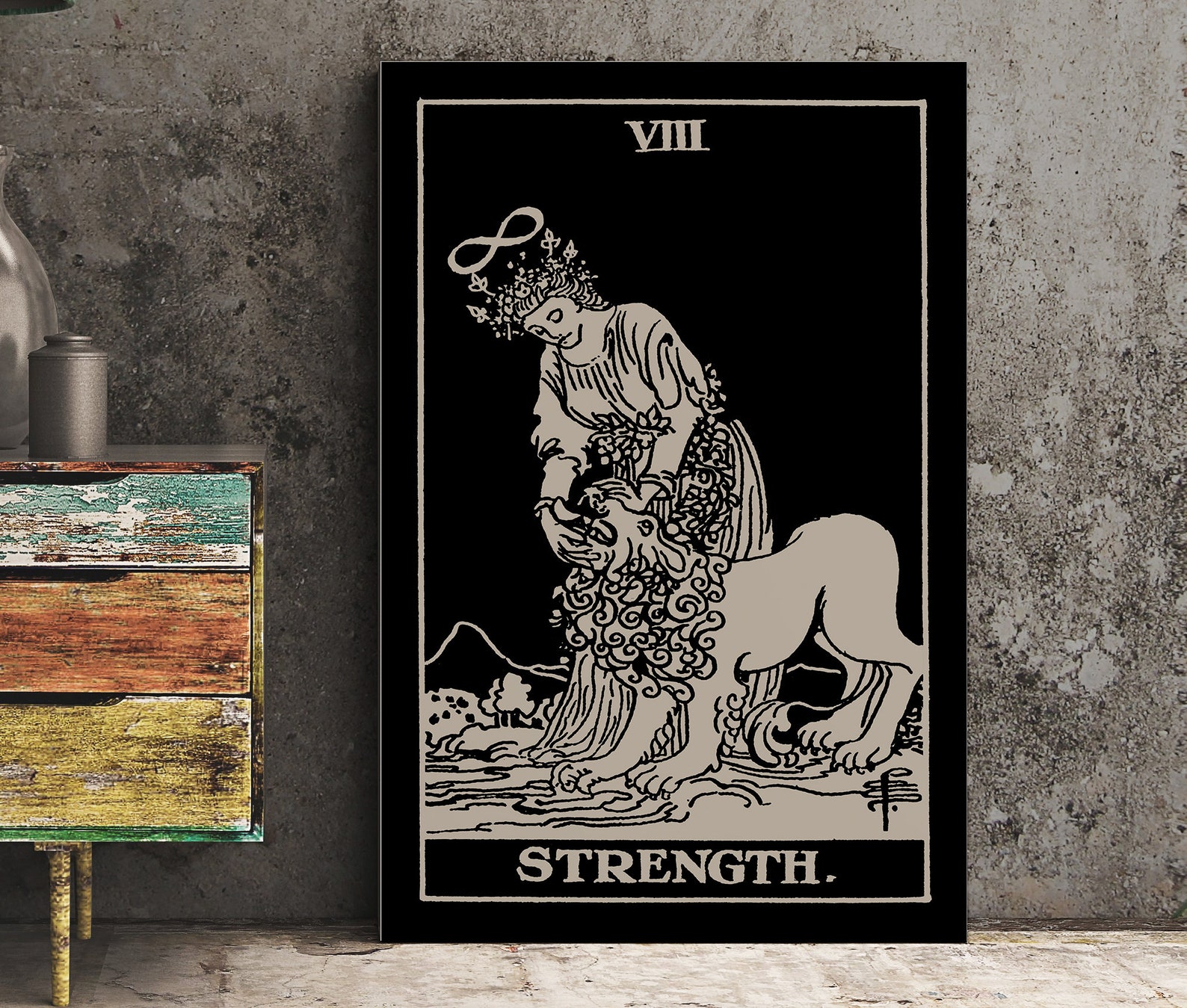 Strength Tarot Card Print the Strength Card Poster No - Etsy