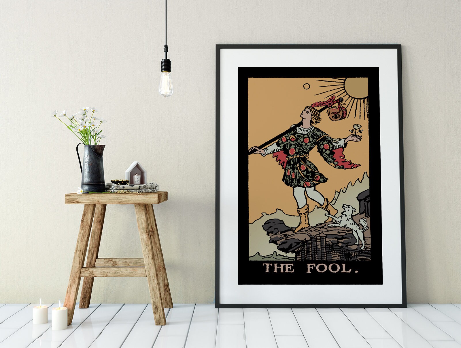 The Fool Tarot Card Print the Fool Card Darker Colorway - Etsy