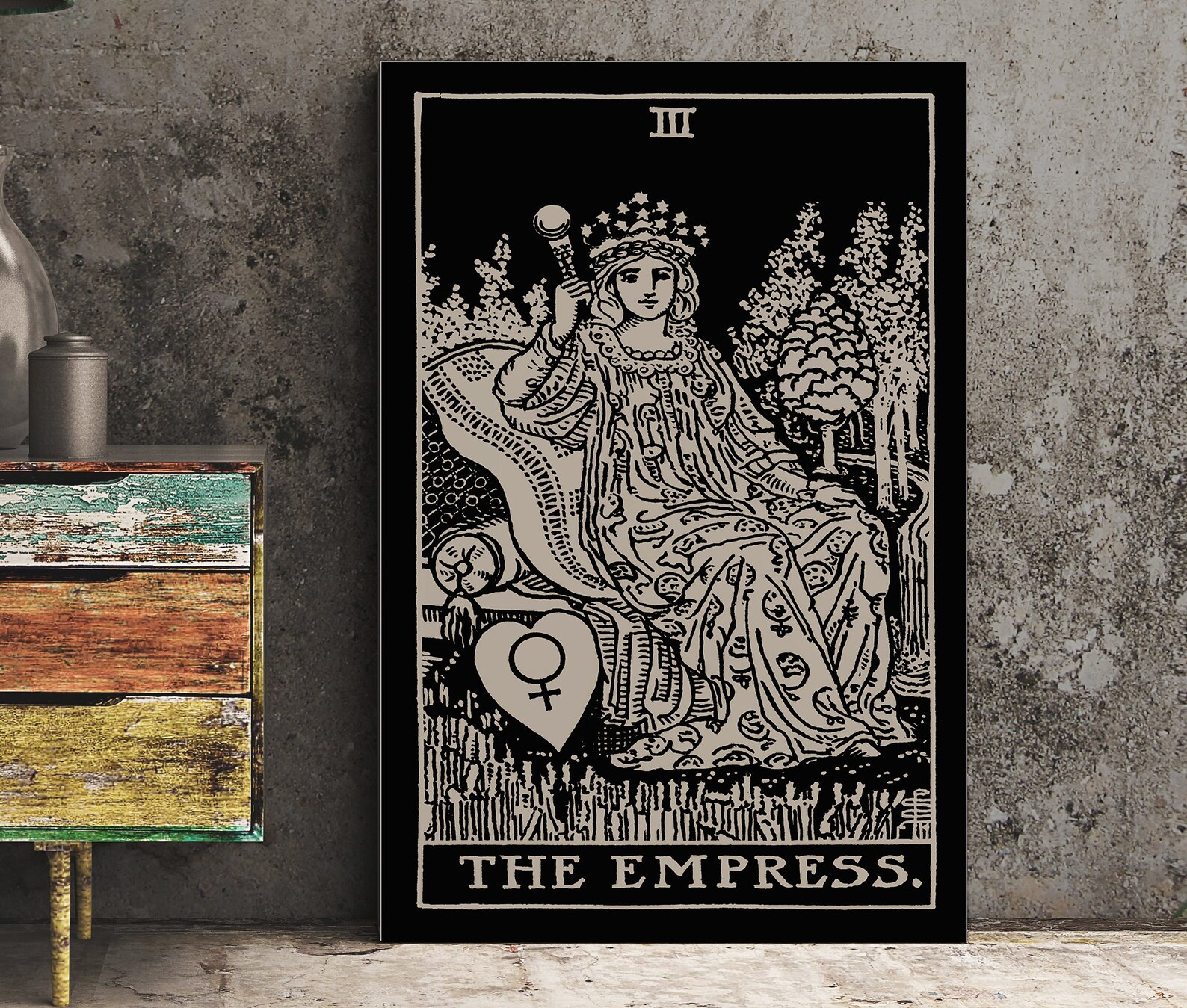 The Empress Tarot Card Art Print - Venus Symbol - Etsy