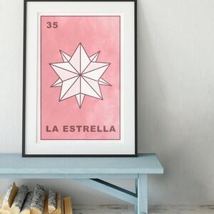 La Estrella Card Star Poster Star Tarot Pink Print, No Frame - Etsy