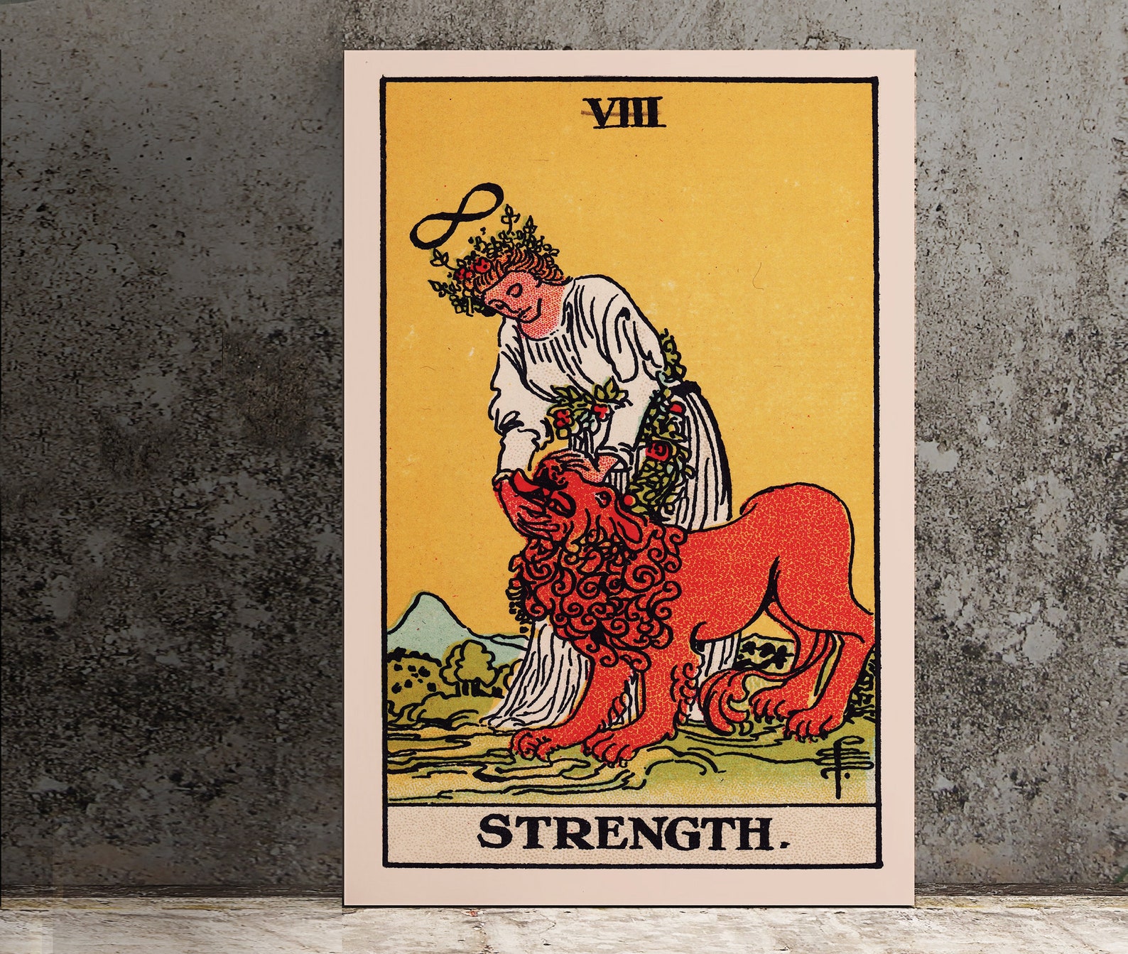 Strength Tarot Card Print the Strength Card Poster No - Etsy