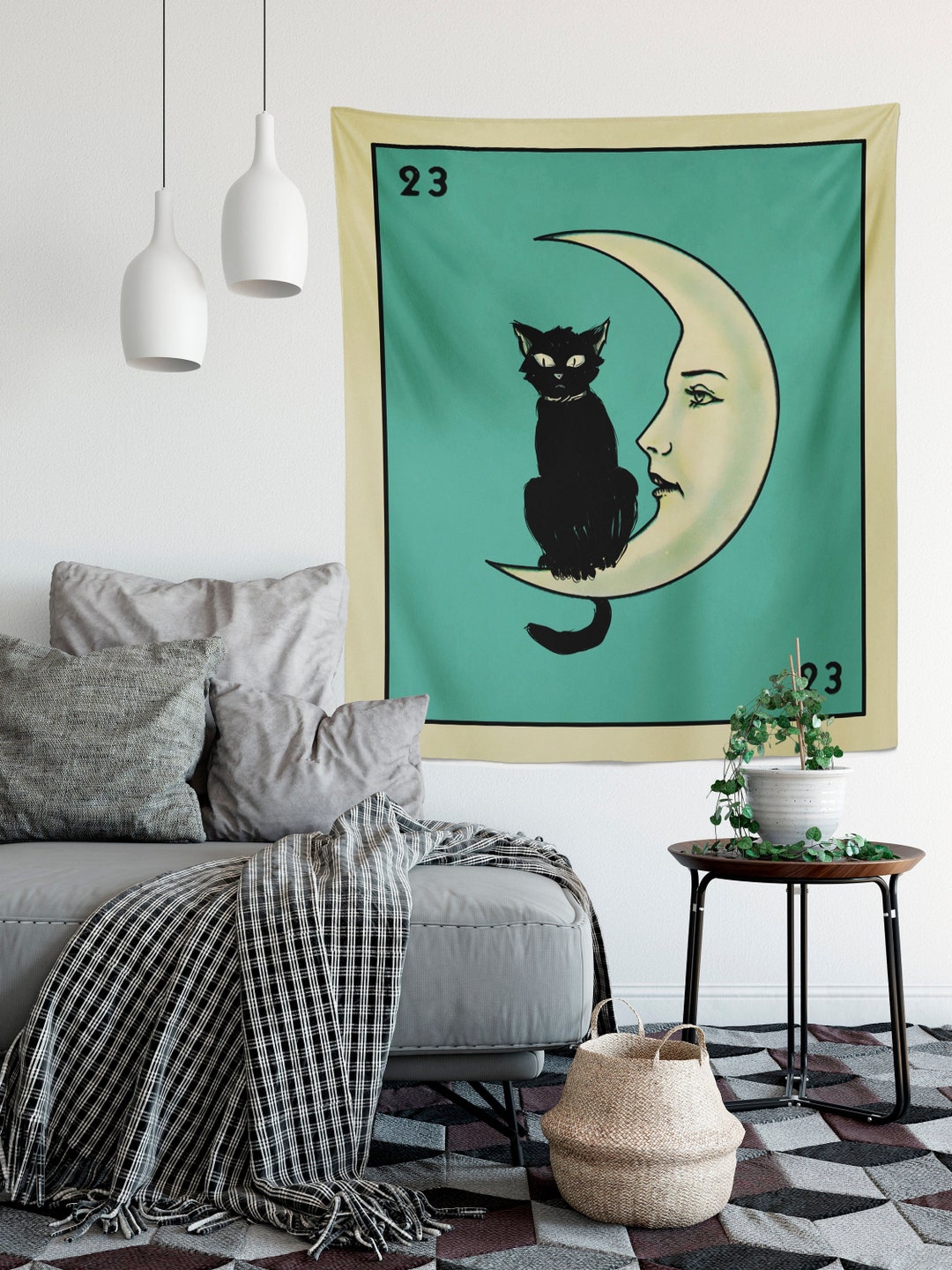 La Luna Cat Card Moon Tapestry Etsy UK la-luna-cat-card-moon-tapestry-etsy-uk