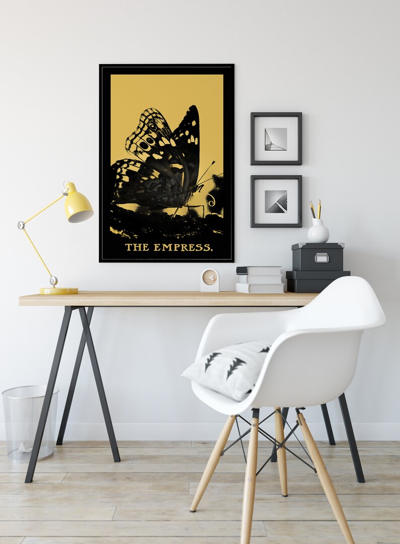 The Empress Tarot Card Print the Empress Butterfly Card - Etsy