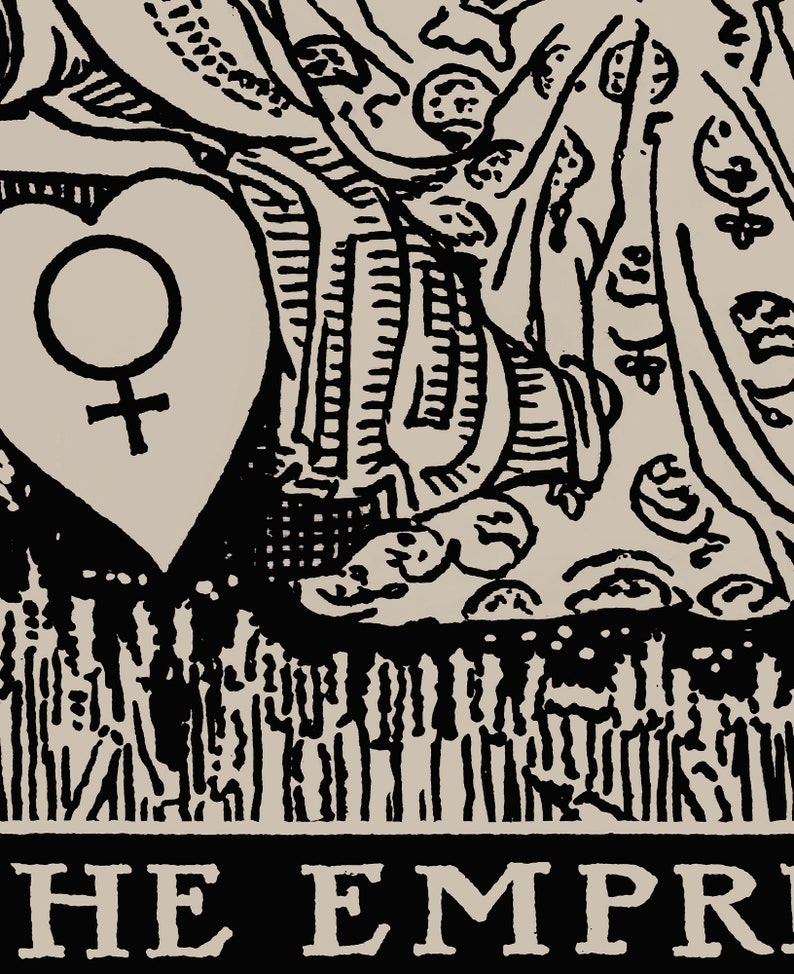 The Empress Tarot Card Art Print - Venus Symbol - Etsy