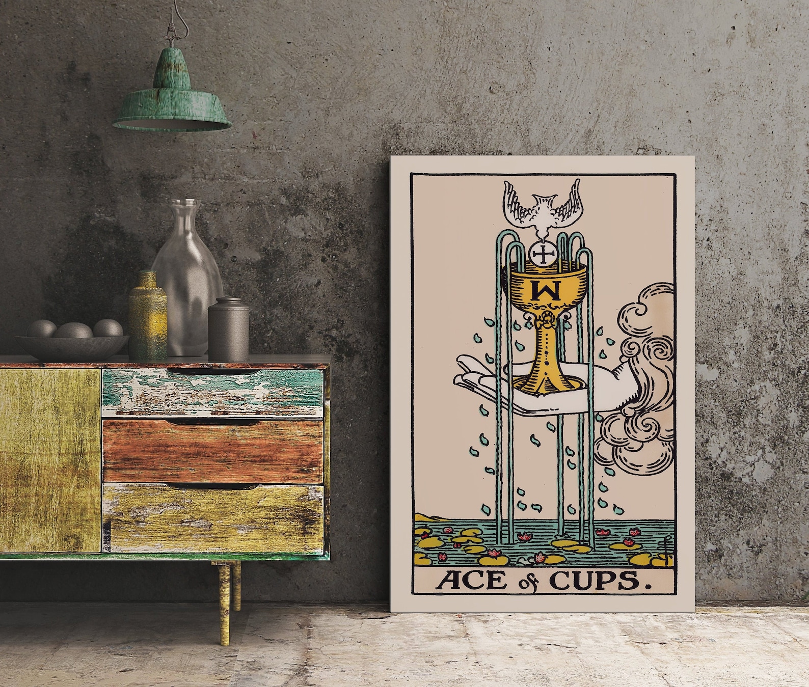 Ace of Cups Tarot Card Print the Ace of Cups Card Poster | Etsy