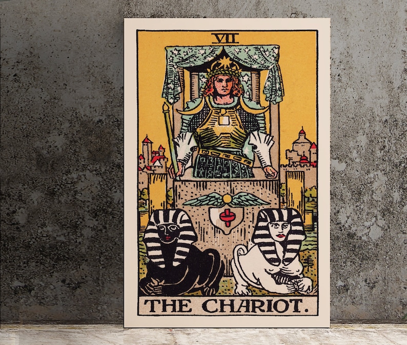 The Chariot Tarot Card Art Print - Etsy