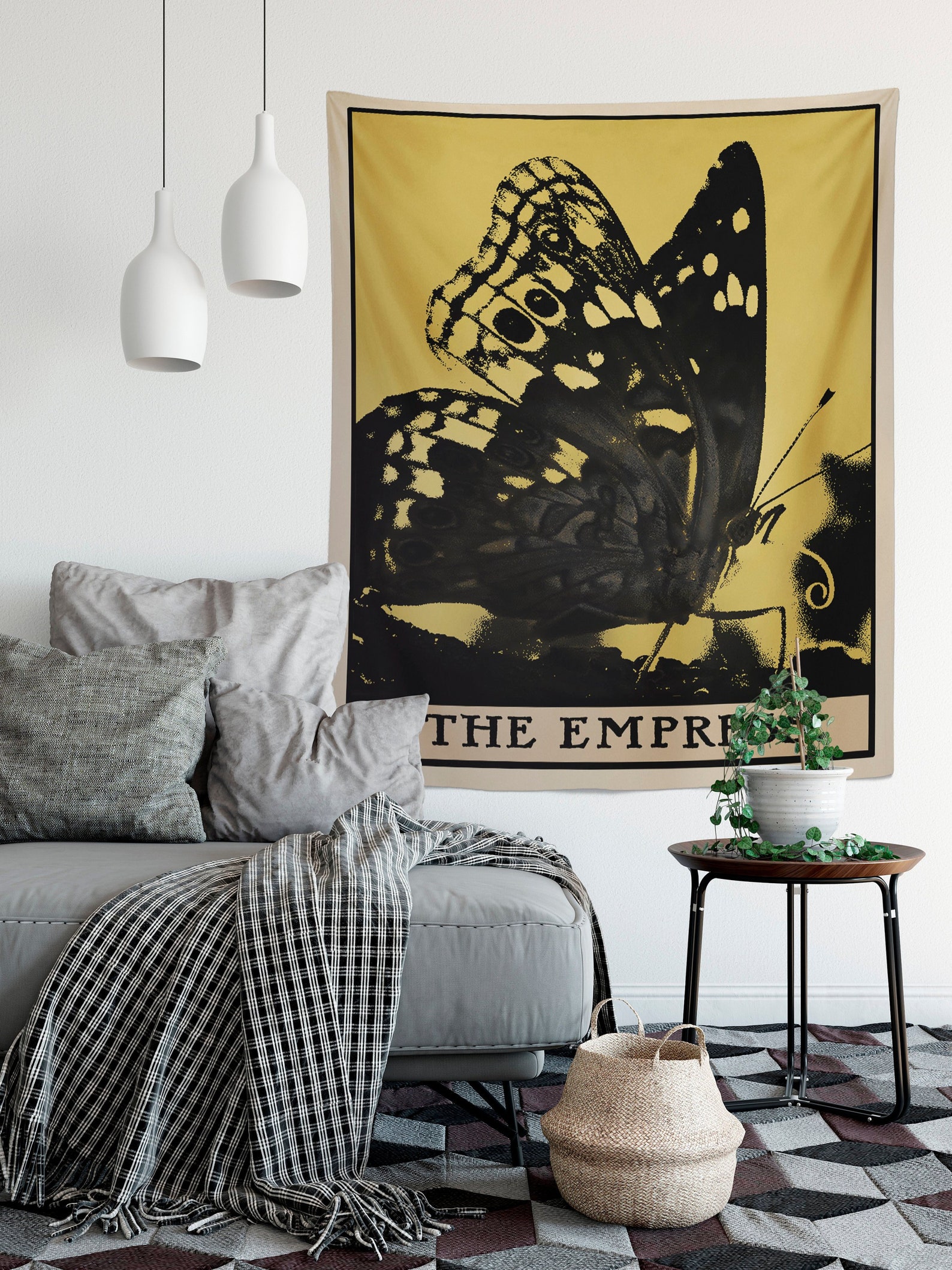 The Empress Butterfly Tapestry Empress Tarot Card Tapestry - Etsy