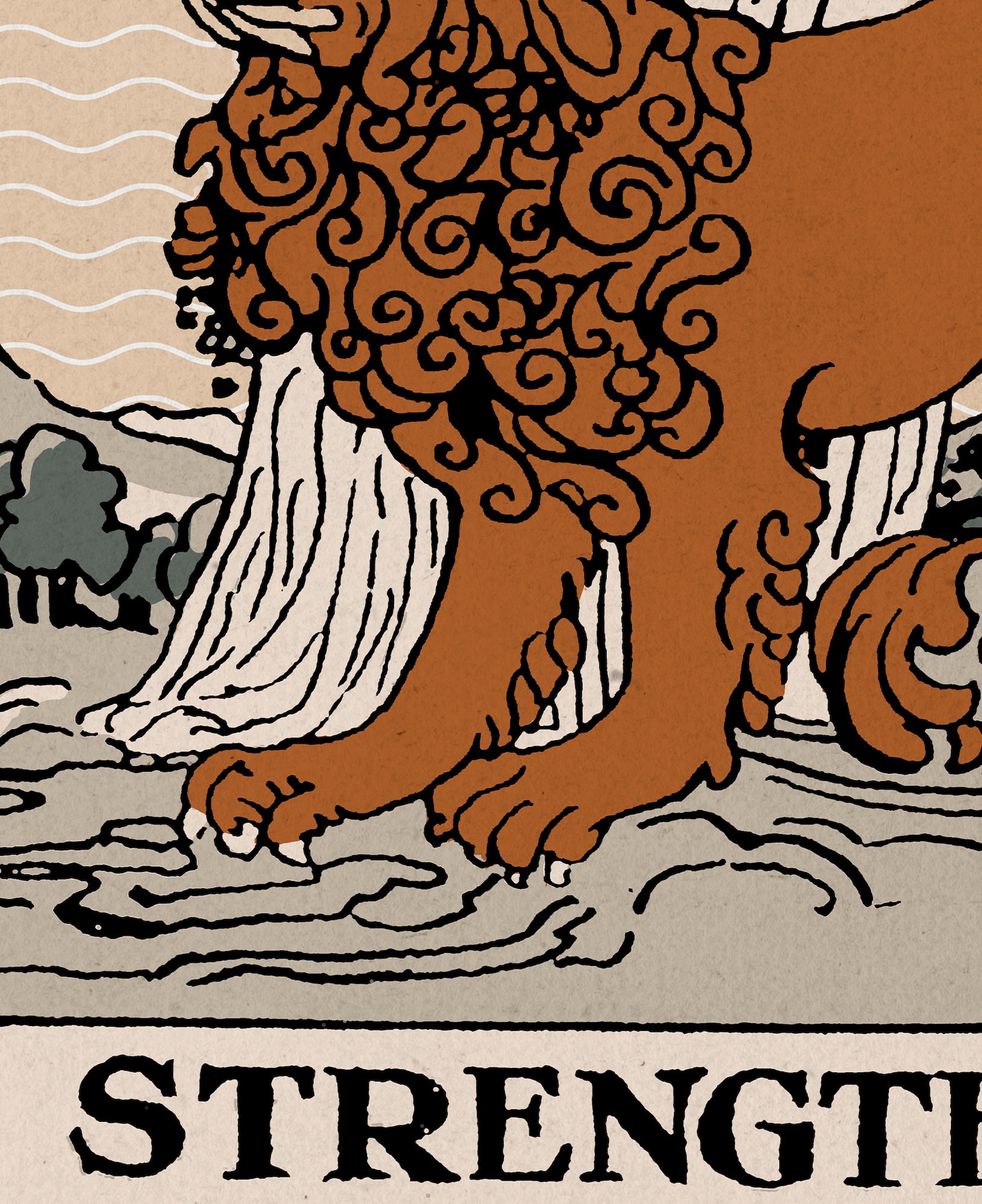 Strength Tarot Card Print the Strength Card Neutral Vibe | Etsy