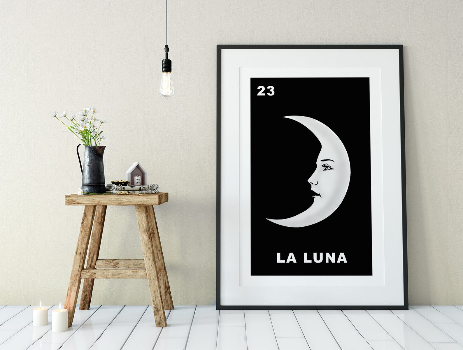 La Luna Card Moon Print, No Frame - Etsy