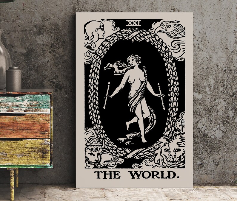 The World Tarot Card Print the World Card Poster No Frame - Etsy