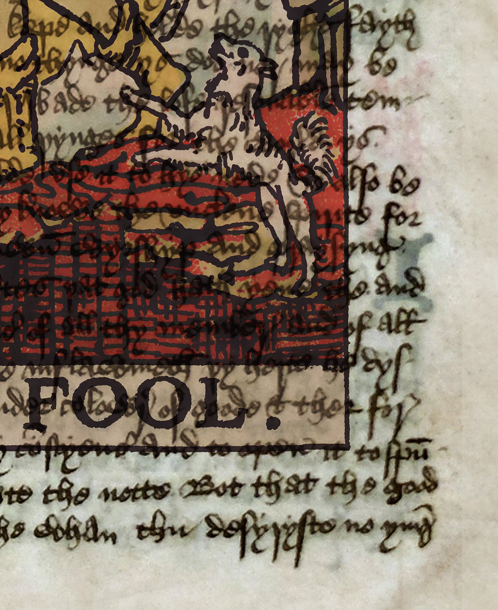 The Fool Tarot Card Print The Fool Poster Tarot Card | Etsy