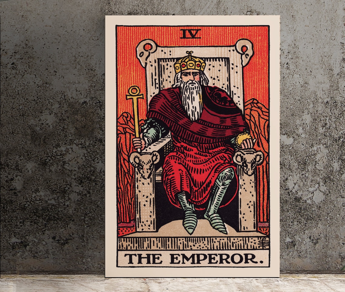 The Emperor Tarot Card Print The Emperor Card Poster No | Etsy