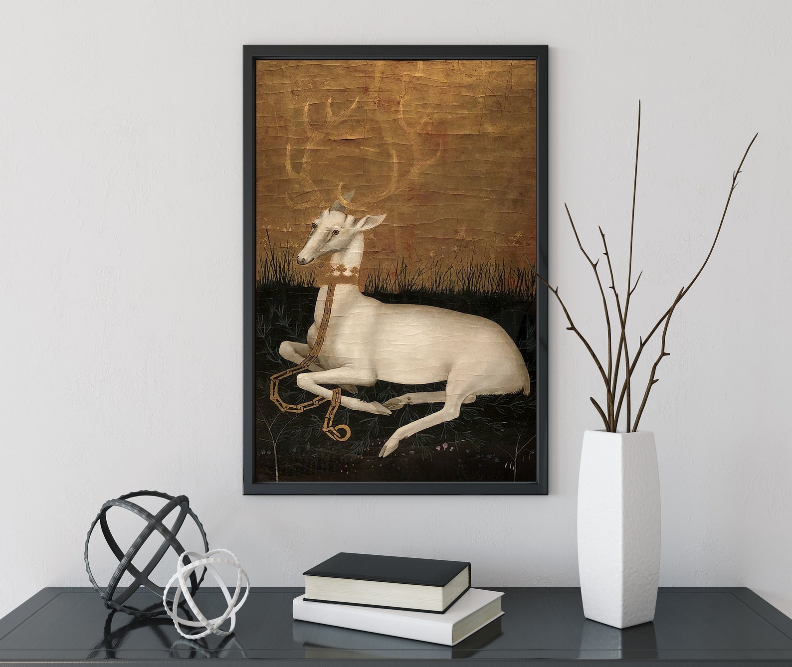 White Hart Stag Medieval Poster by Wilton Diptych - Etsy