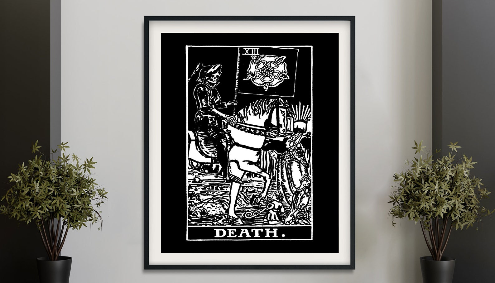 Death Tarot Card Print the Death Black Card Rider Waite - Etsy