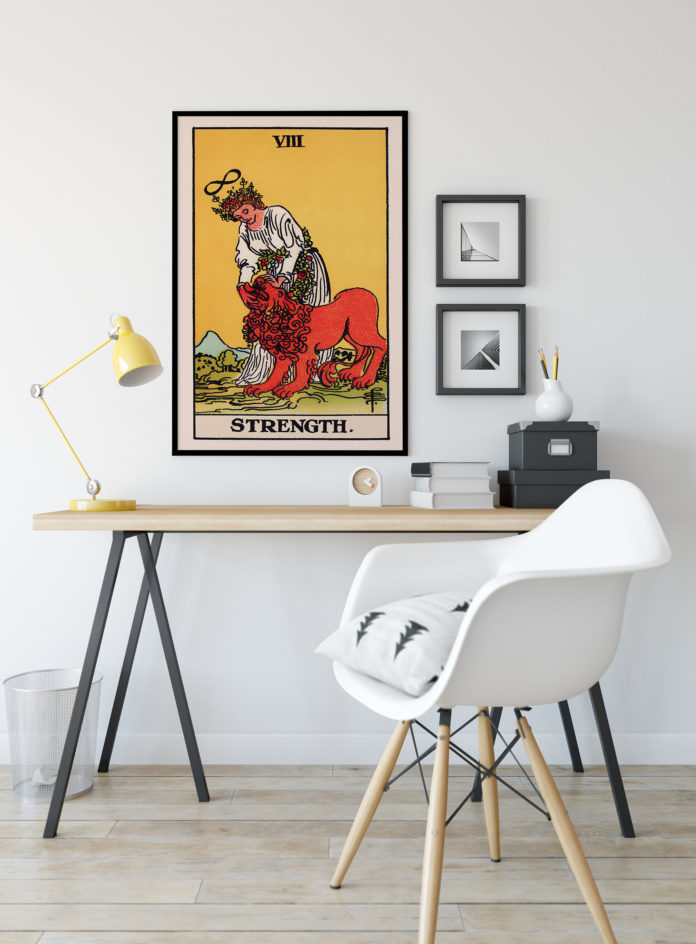 Strength Tarot Card Print - Woman and Lion Art - Etsy