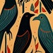 The Black Crows Folk Art Poster, No Frame - Etsy