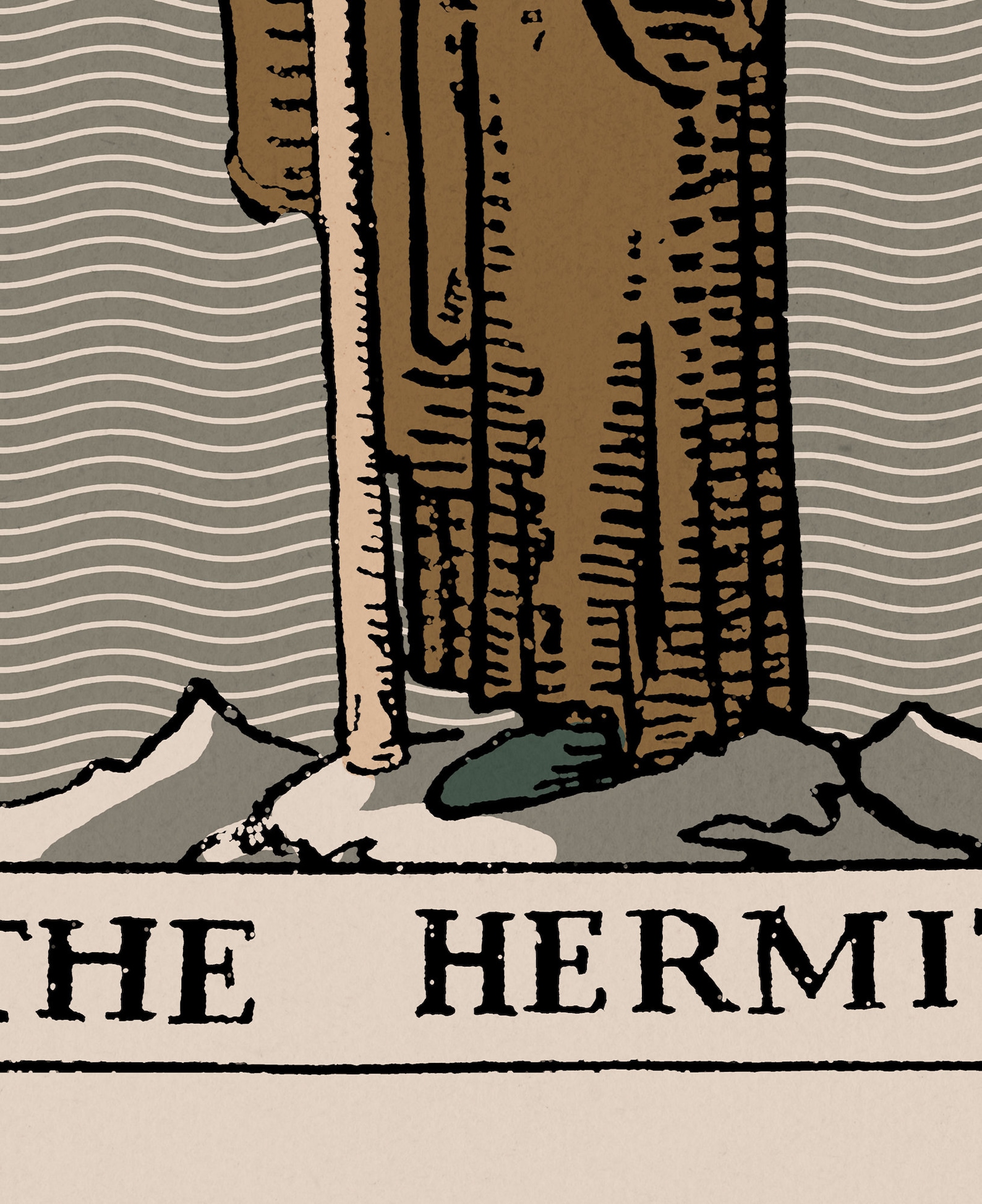 The Hermit Tarot Card Print the Hermit Card Neutral Vibe - Etsy
