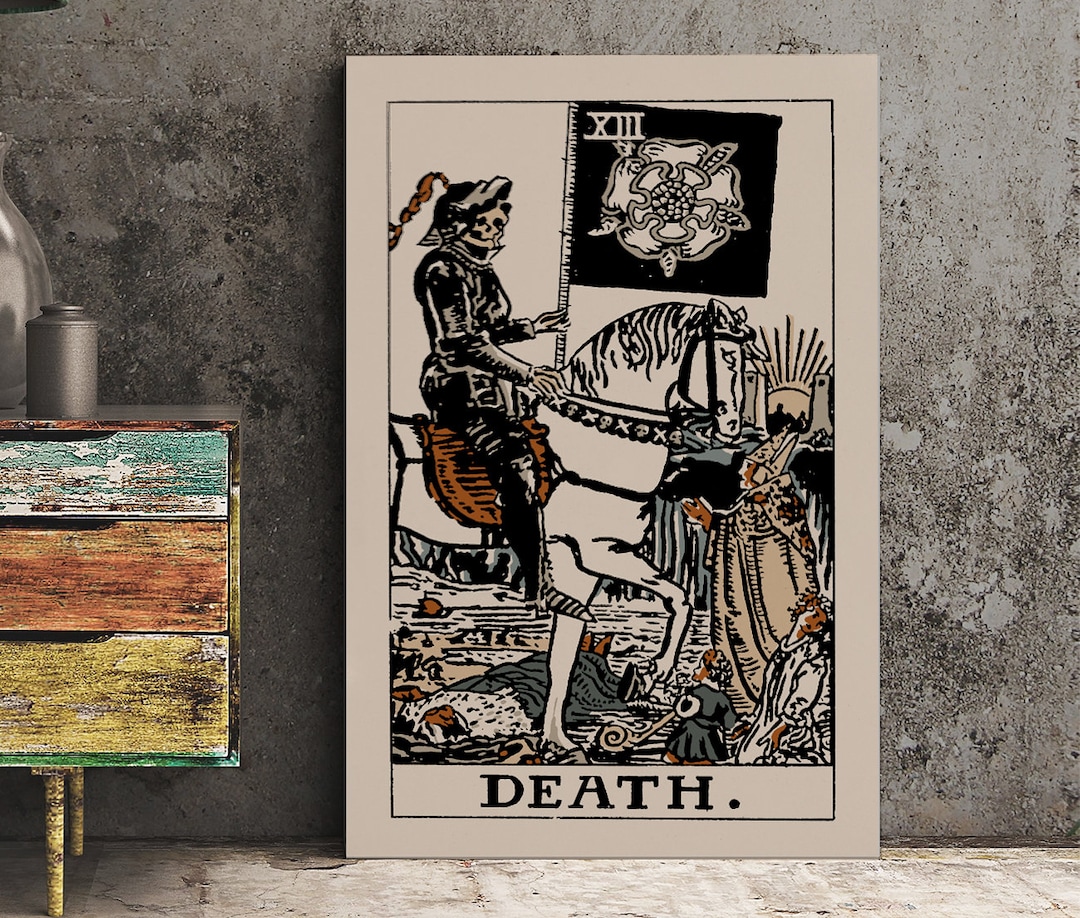 Death - Tarot Card Print - the Death Card Neutral Vibe Poster Eclectic ...