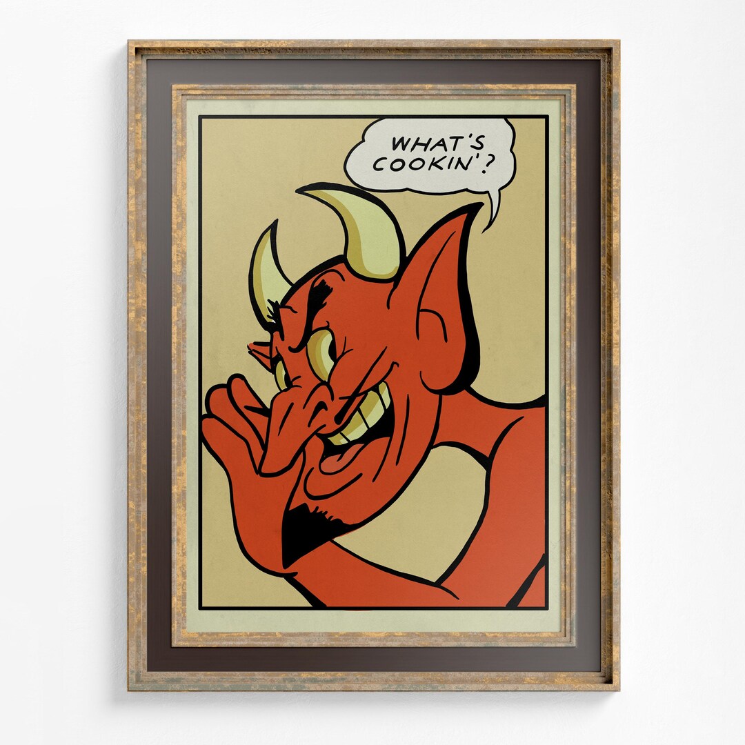 The Devil Pop Art Print - What's Cookin' Poster, No Frame - Etsy