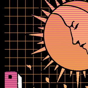 The Moon Vaporwave - Tarot Card Print - the Moon Poster, No Frame - Etsy