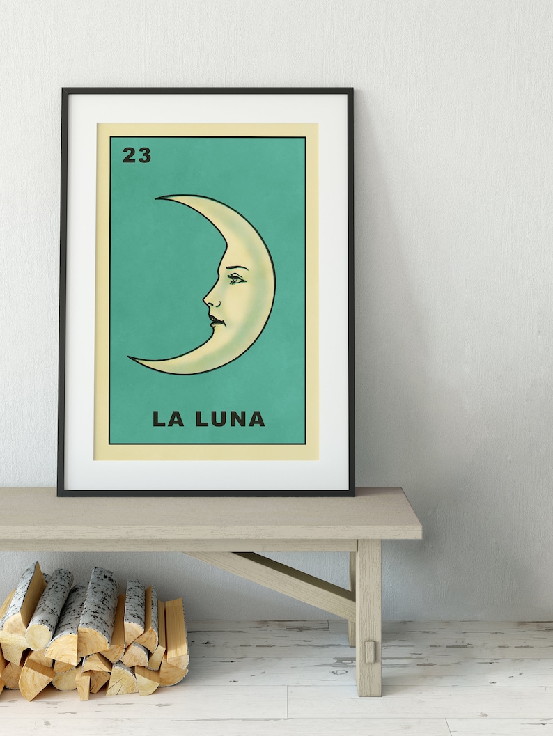 La Luna Card Moon Print, No Frame - Etsy