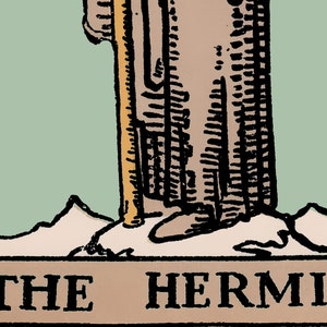 The Hermit - Tarot Card Print - the Hermit Blue Card Poster, No Frame ...