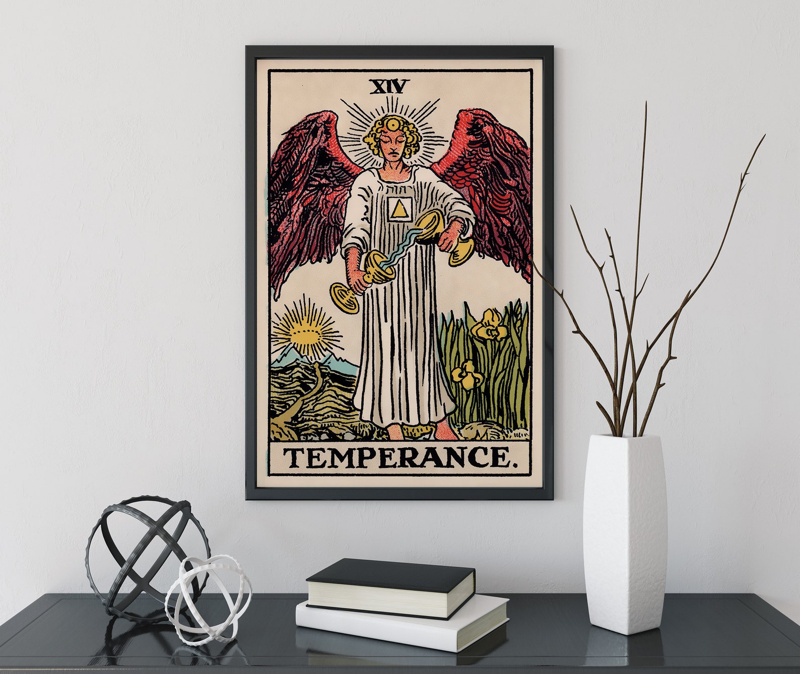 Temperance Tarot Card Print the Temperance Card Poster No - Etsy