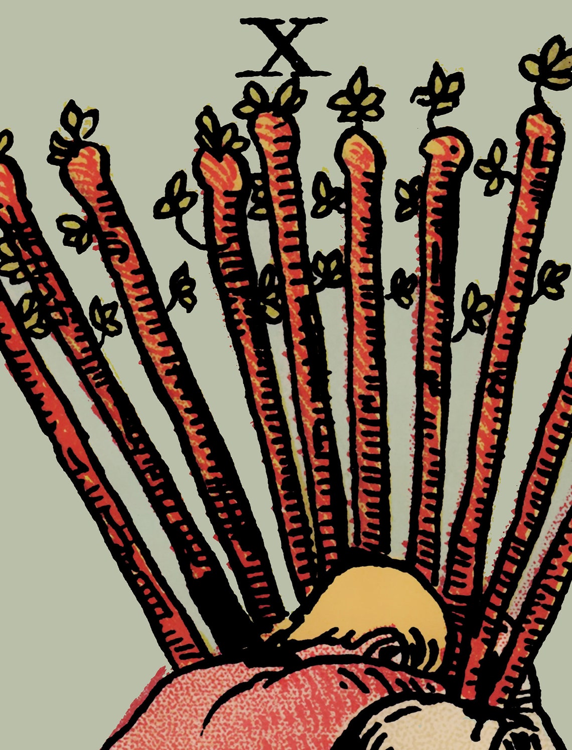 10 of Wands Tarot Card Print the Ten of Wands Card Poster - Etsy