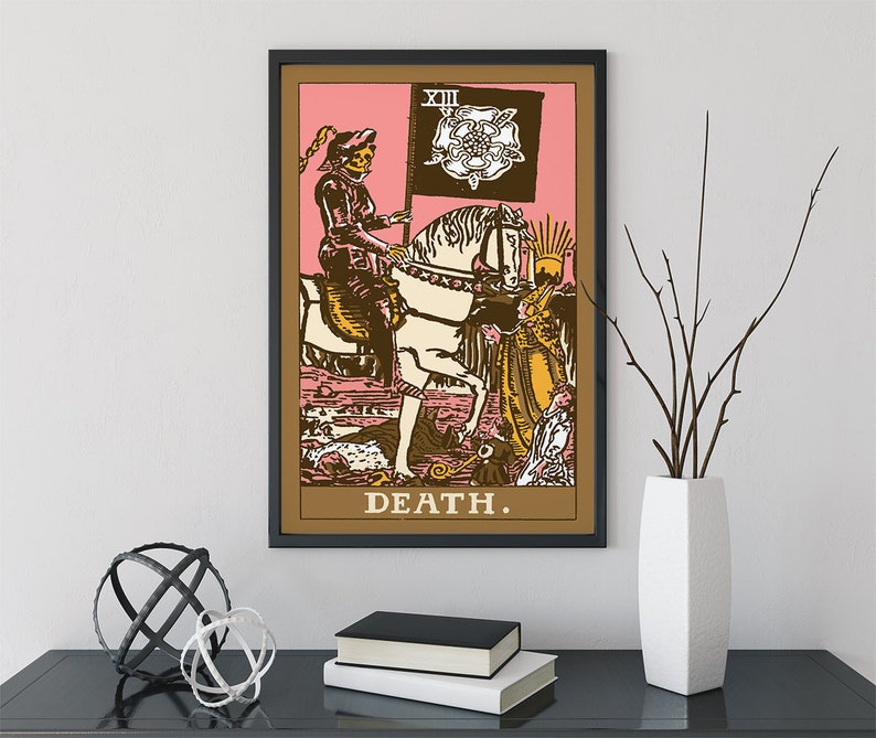 Death - Tarot Card Print - the Death Card Neapolitan Goth Punk Poster ...