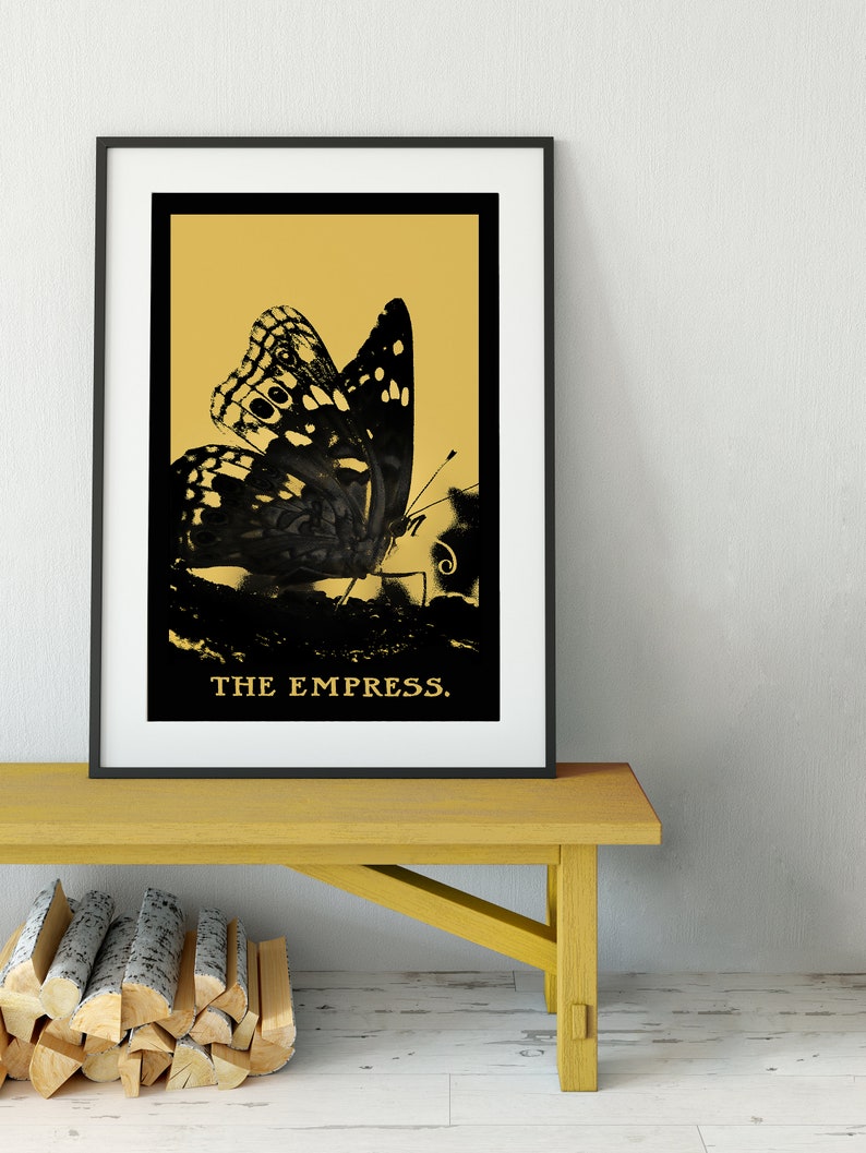 The Empress Tarot Card Print the Empress Butterfly Card - Etsy