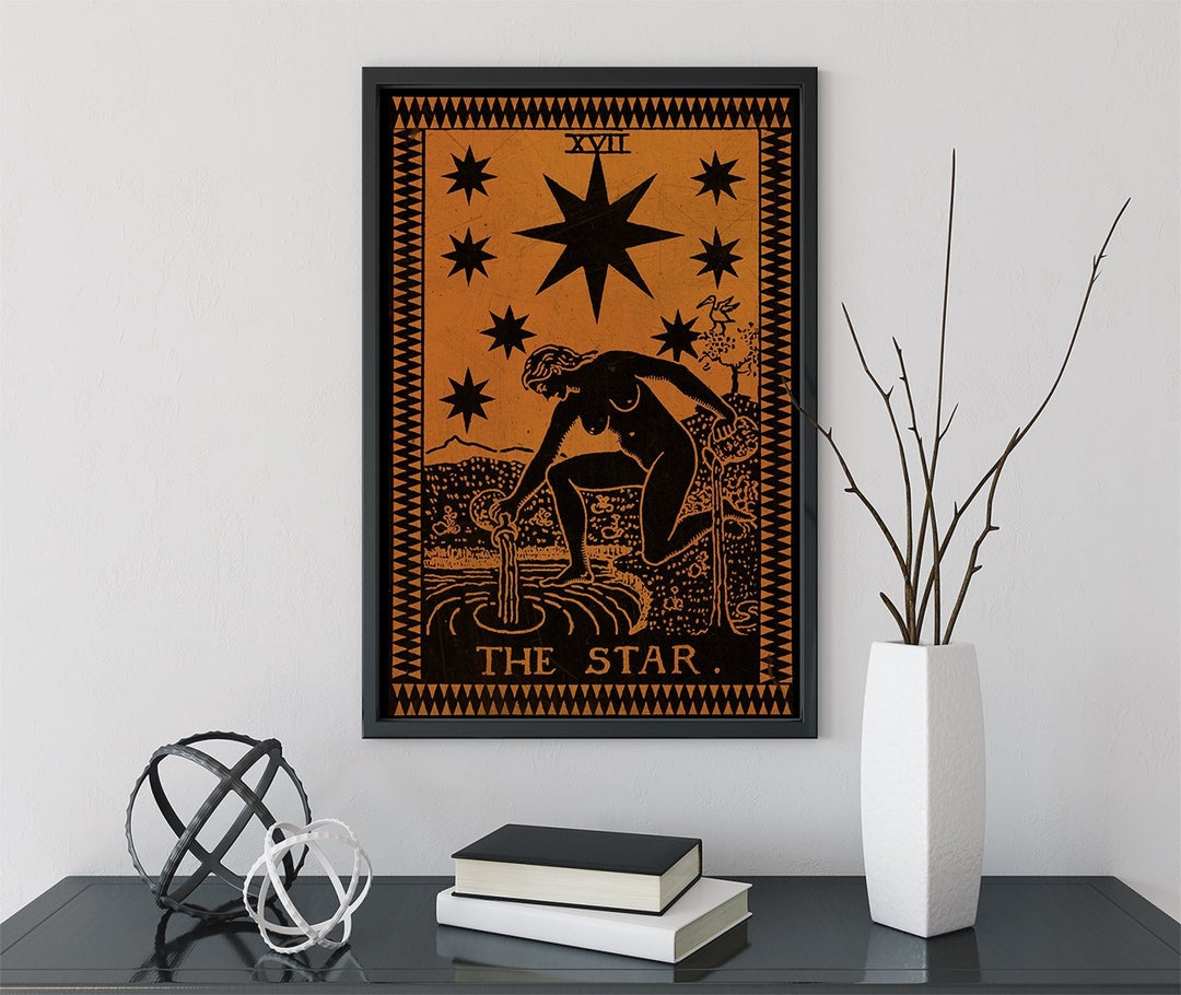 The Star Tarot Card Print - Terracotta Art Poster - Etsy