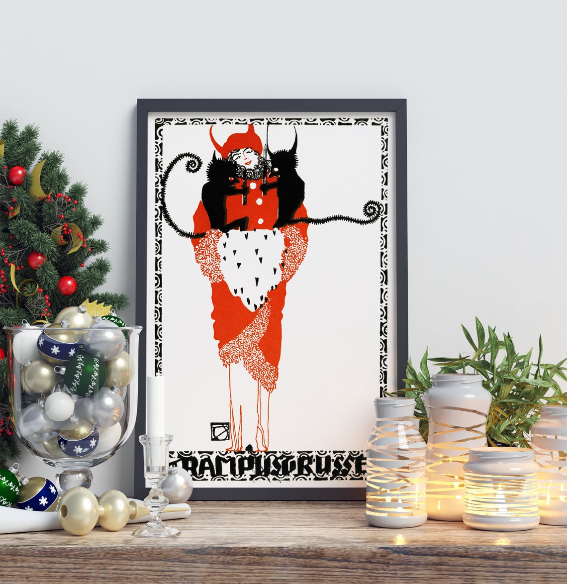 Christmas Print Krampus Christmas Holiday Card Poster No - Etsy